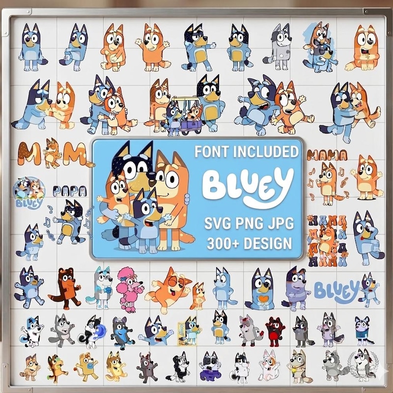 Bluey Clip Art Digital - Etsy