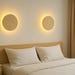 Handcrafted Wood Wall Sconce, Battery Operated Rustic Bedside Lamp (12 ...