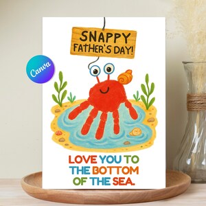 Fathers Day Handprint Art Craft – Printable Handprint Card for Stepdad ...