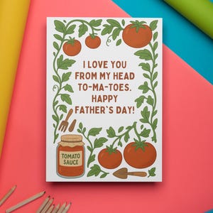 Playful Father's Day Card: Tomato-themed Dad Jokes for Garden ...