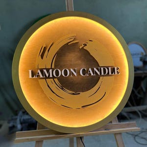 Illuminated Business Logo | Custom 3D Wood Sign | Battery or Mains ...