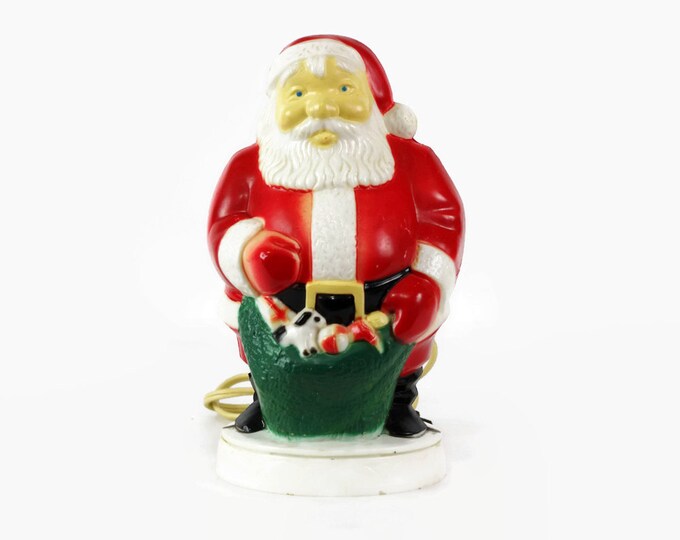 Vintage Santa Light, 1950s Santa, Usalite, Plastic Santa Light ...