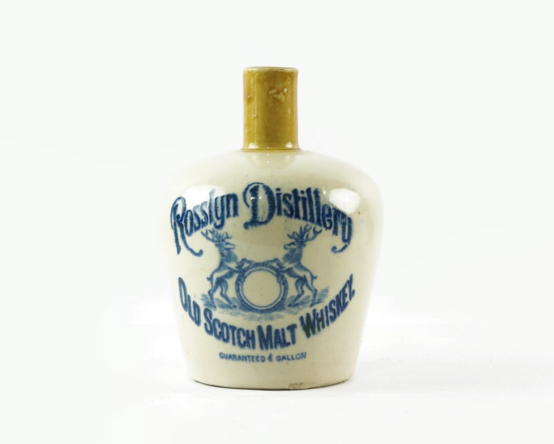 Antique Stoneware Jug, Rosslyn Distillery Old Scotch Malt Whiskey - Etsy