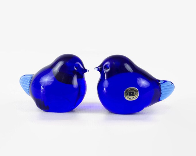 Vintage Glass Bird, Cobalt Blue, Reijmyre Sweden, Tyko Axelsson, Blue ...