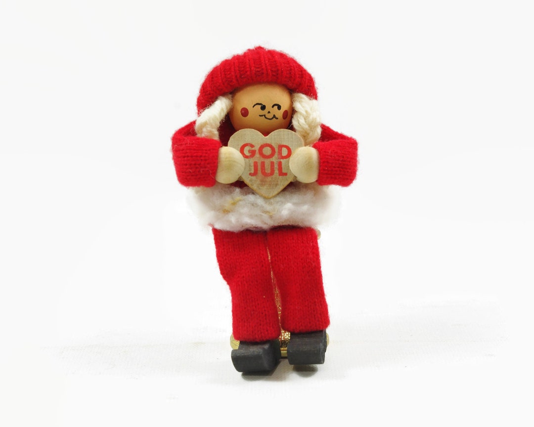 Vintage Swedish Tomte Girl Figurine, Ljungstroms of Swedenthi - Etsy