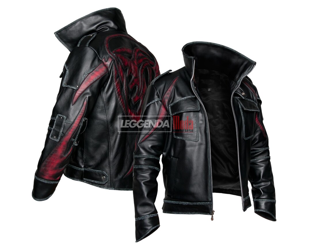 James Heller Leather Jacket | Red Black Cosplay Gamer Jacket | Video ...