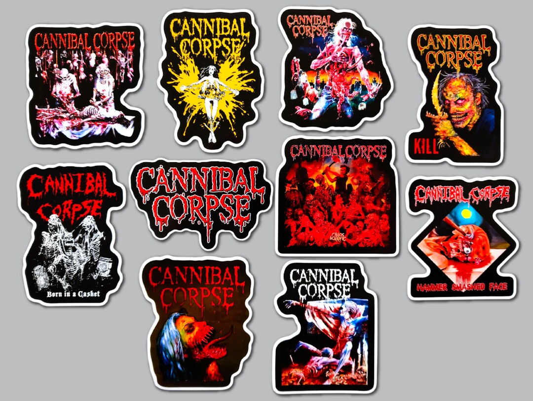 Death Metal Band Sticker Pack (10 Stickers) Heavy Metal Gore Grindcore ...
