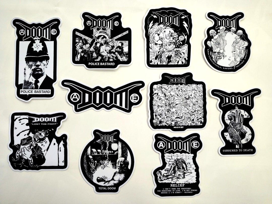 Doom / Crust Punk Band Sticker Pack (10 Stickers) Hardcore D-beat ...