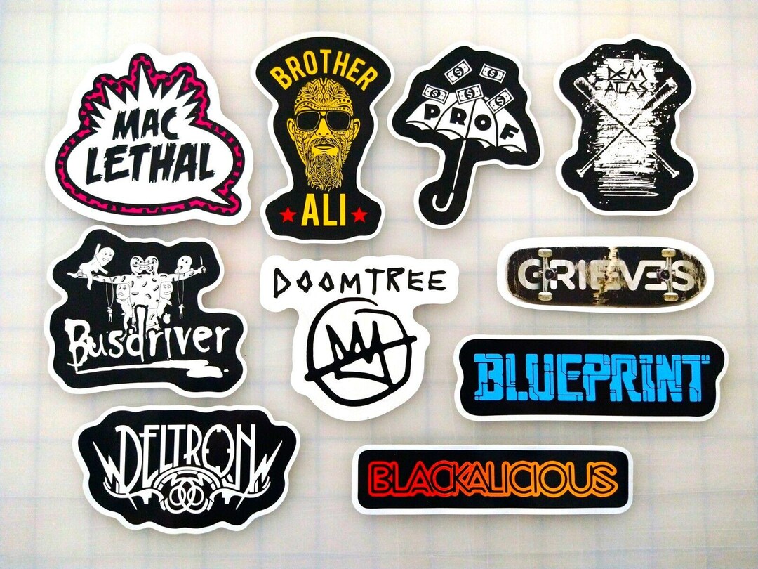 Underground Hip-hop Sticker Pack (10 Stickers) Set 4 Vinyl Decals Rap ...