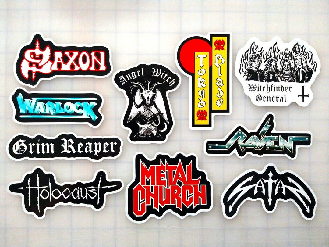 Metal / Hard Rock Sticker Pack (10 Stickers) SET 3 Vinyl Decals Classic ...