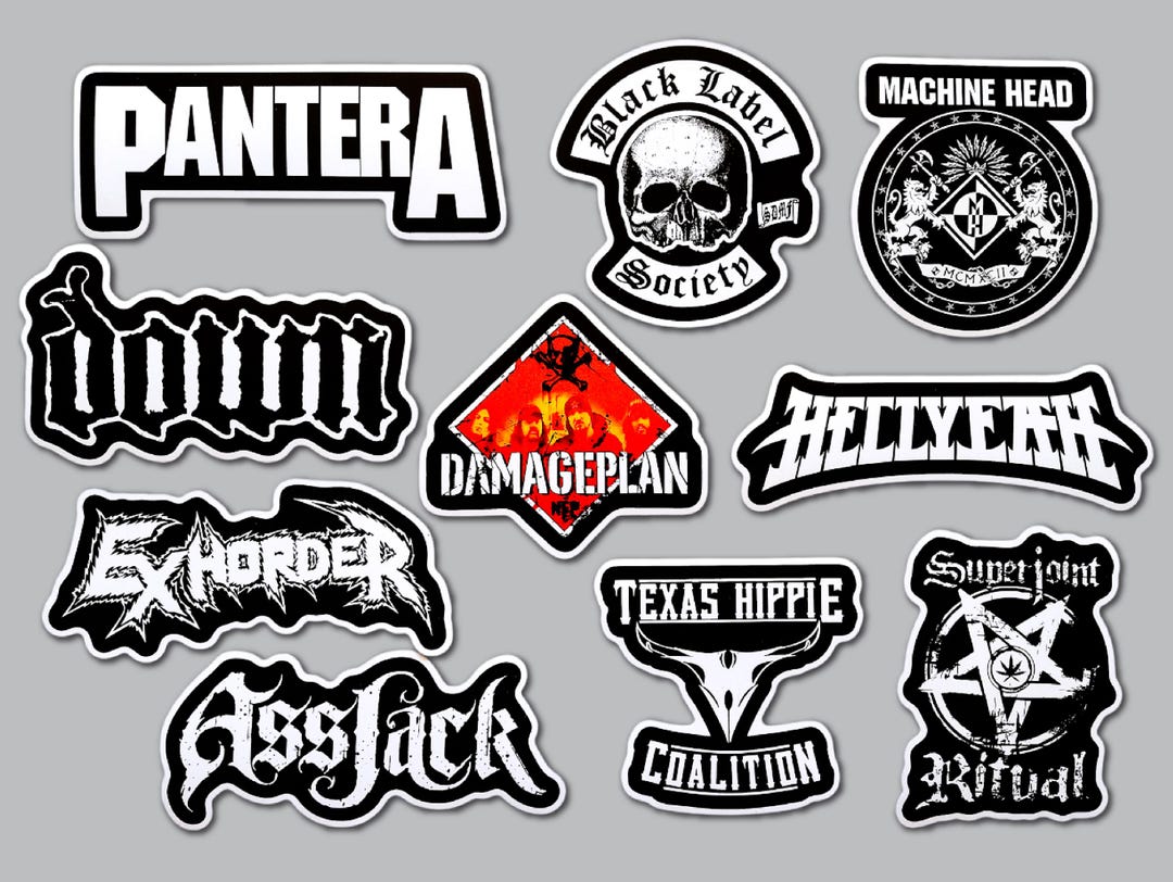 Metal / Hard Rock Sticker Pack (10 Stickers) SET 7 Vinyl Decals Classic ...