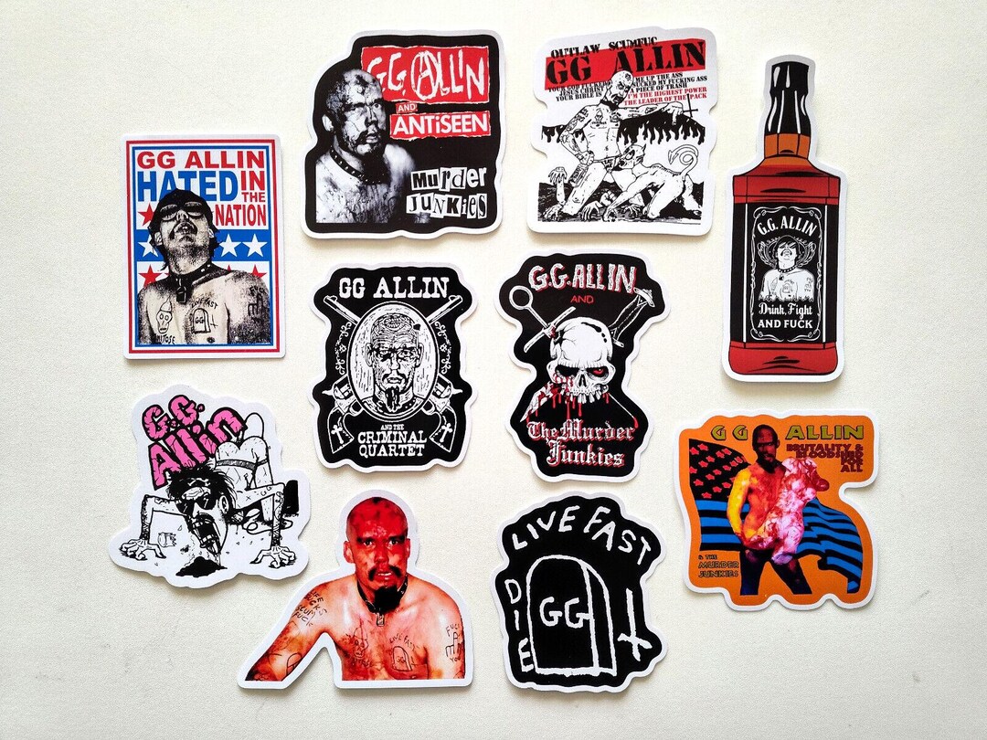 Punk Rock Band Sticker Pack (10 Stickers) Vinyl Decals Hardcore 80's ...