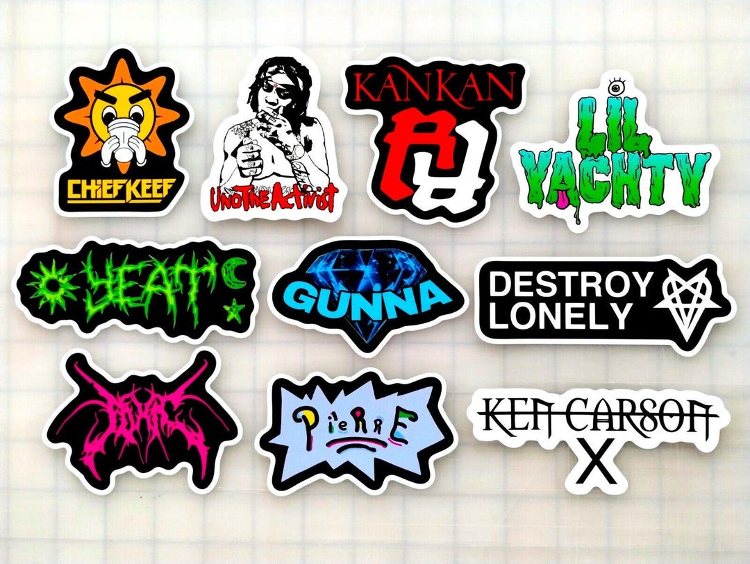 Modern Hip-hop Sticker Pack (10 Stickers) Set 4 Vinyl Decals Rap Trap ...