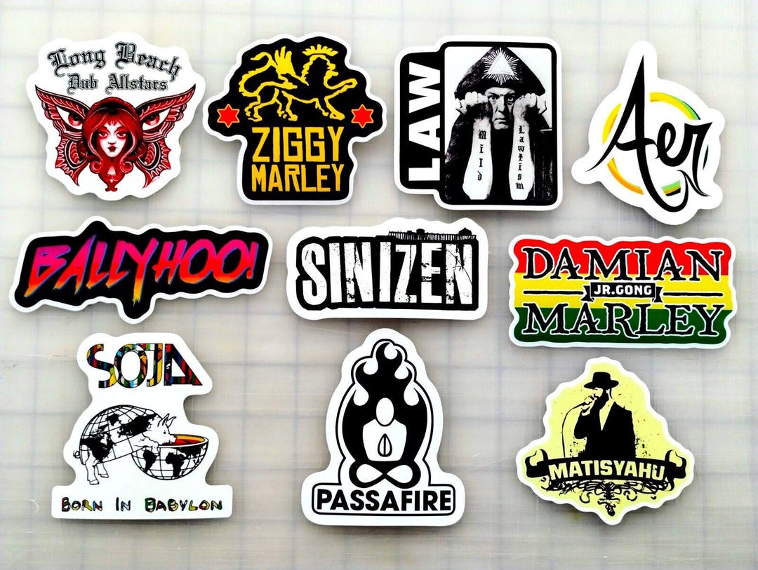 Modern Reggae Sticker Pack (10 Stickers) SET 2 Vinyl Decals Ska Punk ...