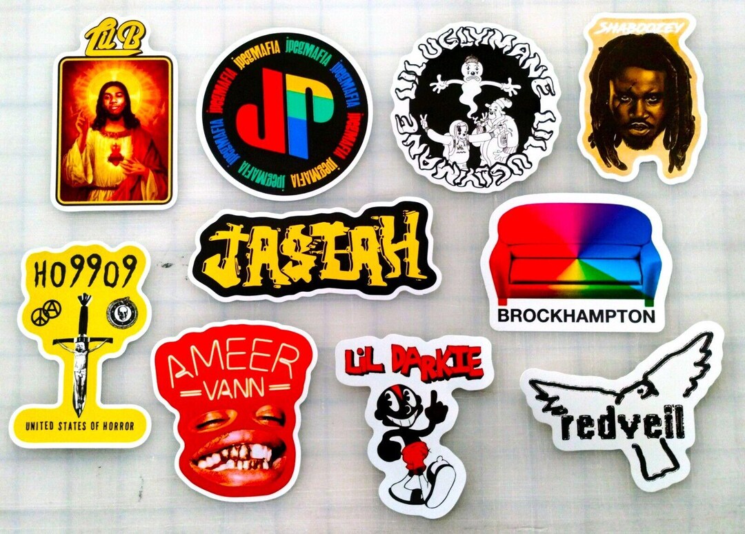 Modern Hip-hop Sticker Pack (10 Stickers) Set 9 Vinyl Decals Rap Trap ...