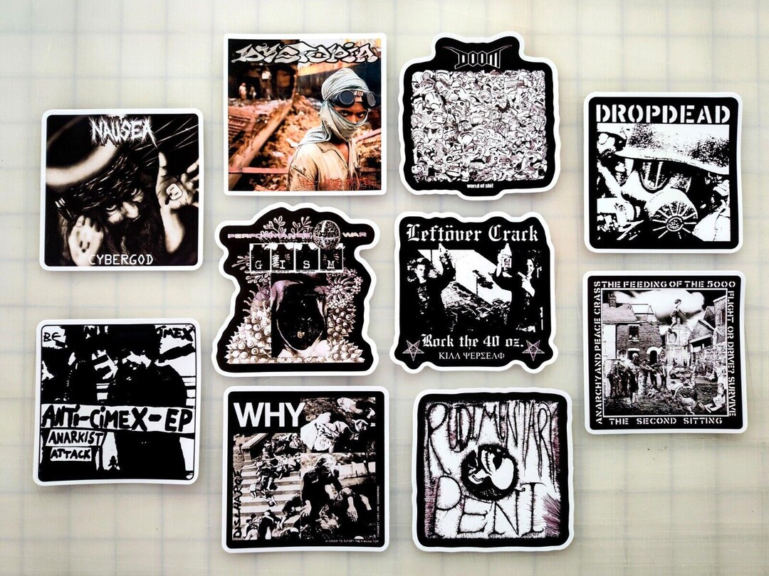Crust Punk Sticker Pack (10 Stickers) SET 24 Vinyl Decals Anarcho ...