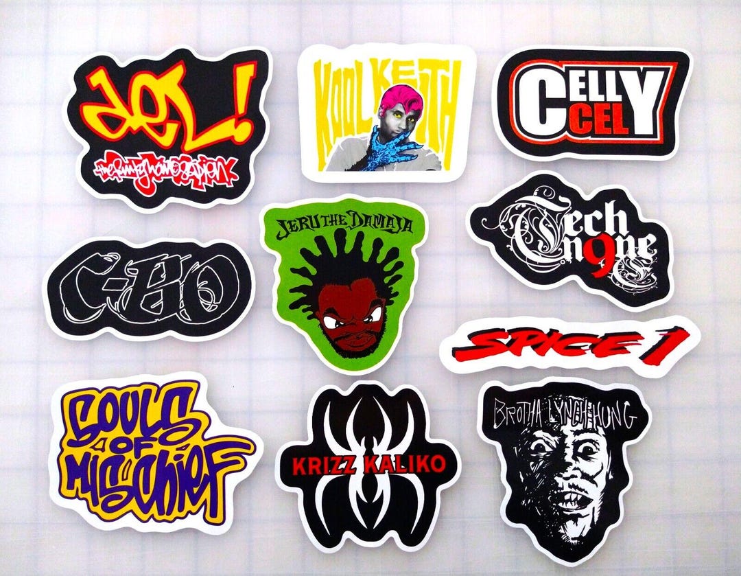 Underground Hip-hop Sticker Pack (10 Stickers) Set 5 Vinyl Decals Rap ...