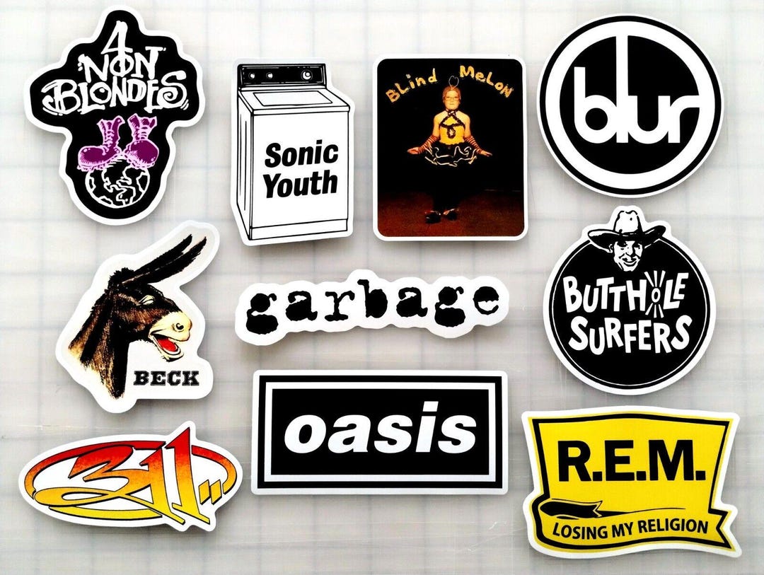 90's Alternative Sticker Pack (10 Stickers) SET 3 Vinyl Decals Grunge ...