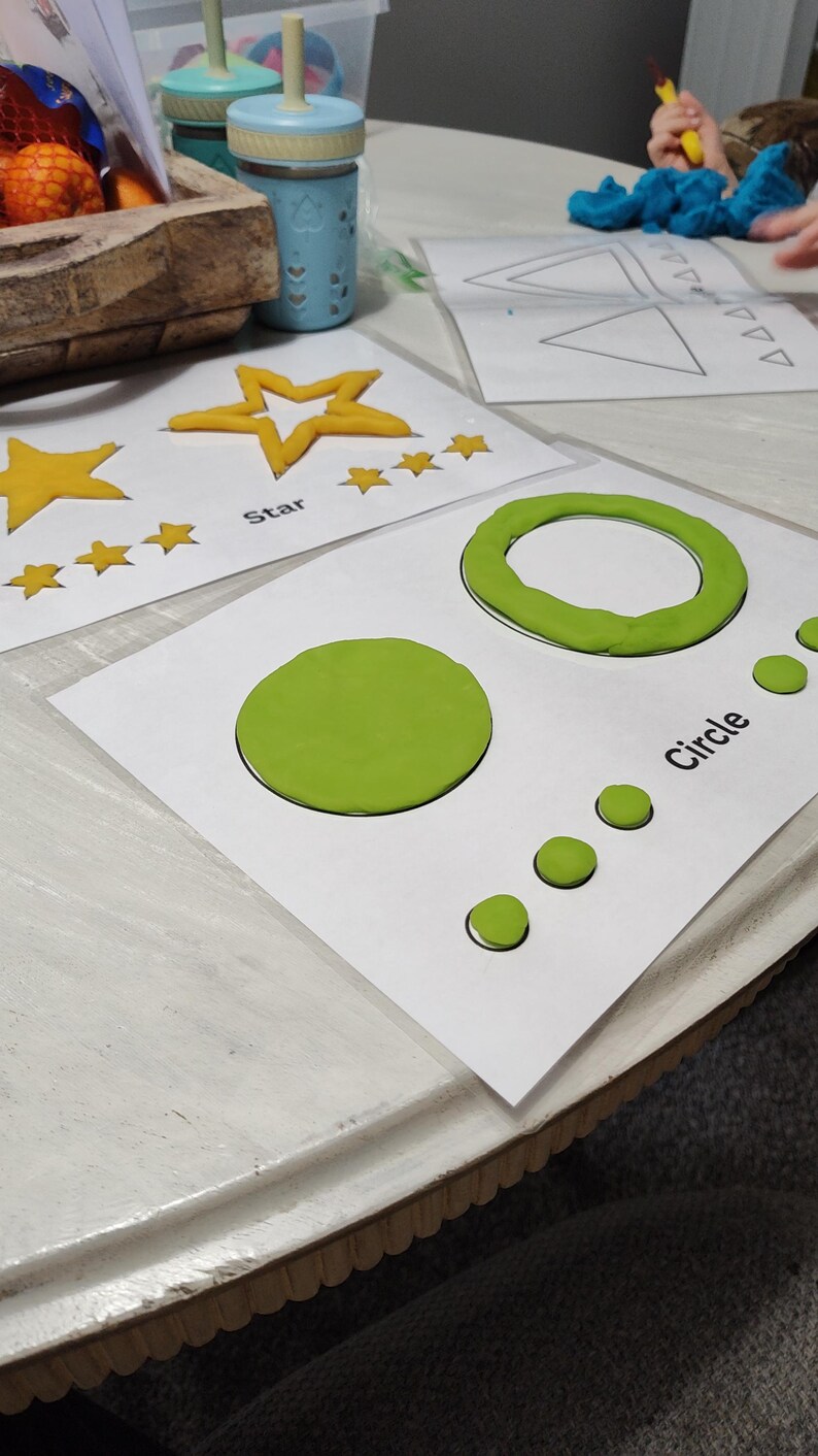 Printable Shape Playdough Mats | Toddler Fine Motor Activity | Large ...