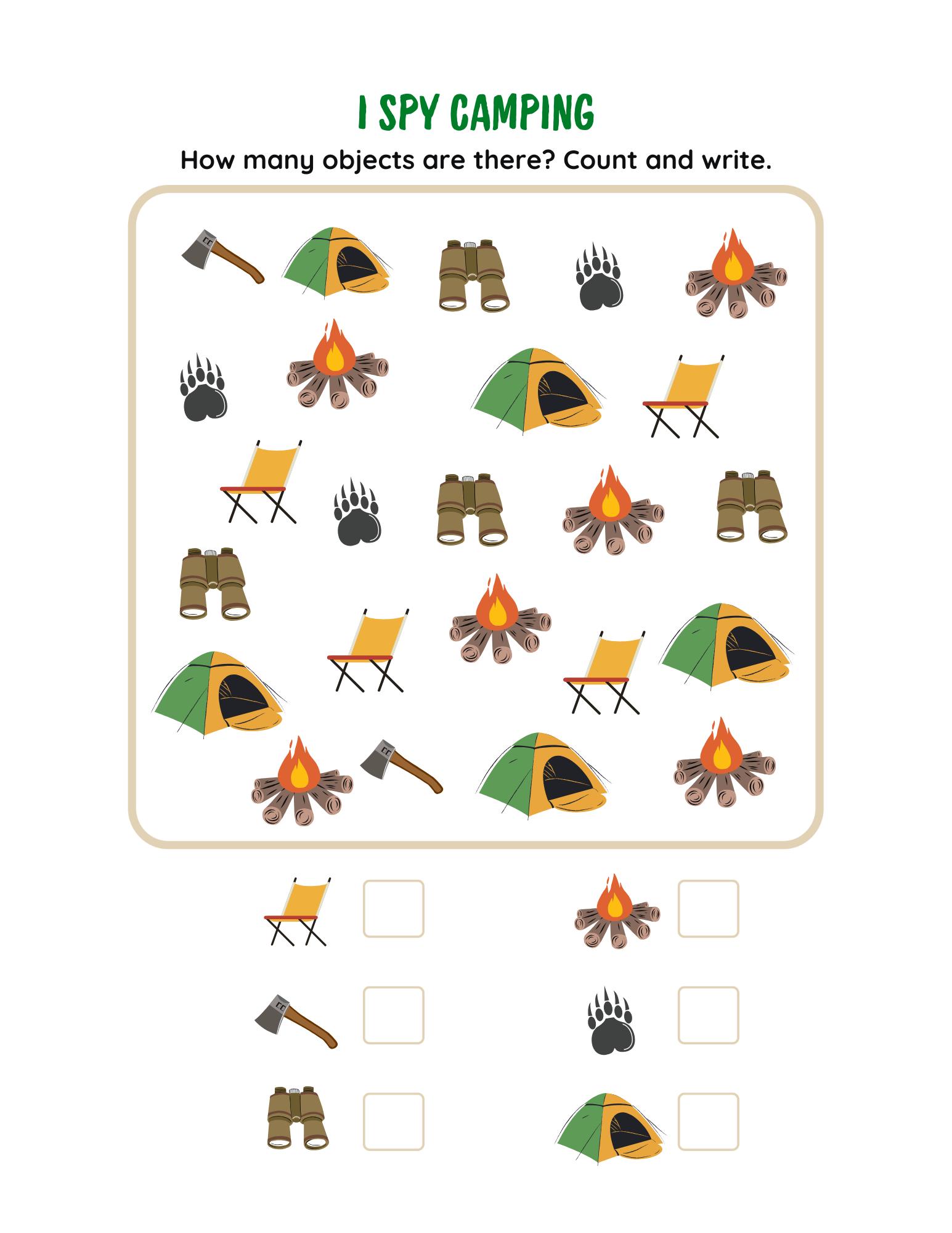 Camping Activity Book for Kids | 50+ Pages of Fun | Preschool ...