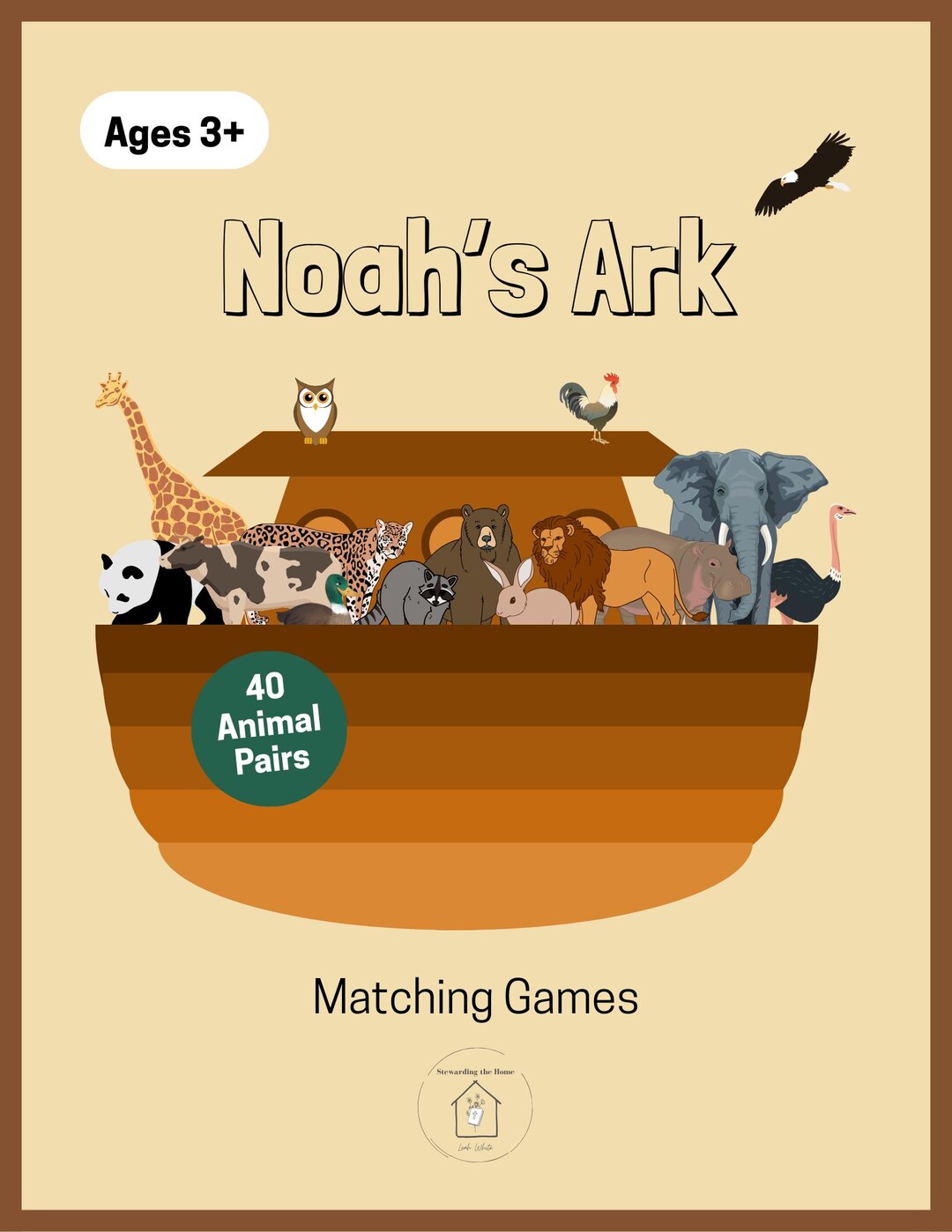 Noah's Ark Matching Game: Printable Bible Activity Pack (PDF) - Etsy ...