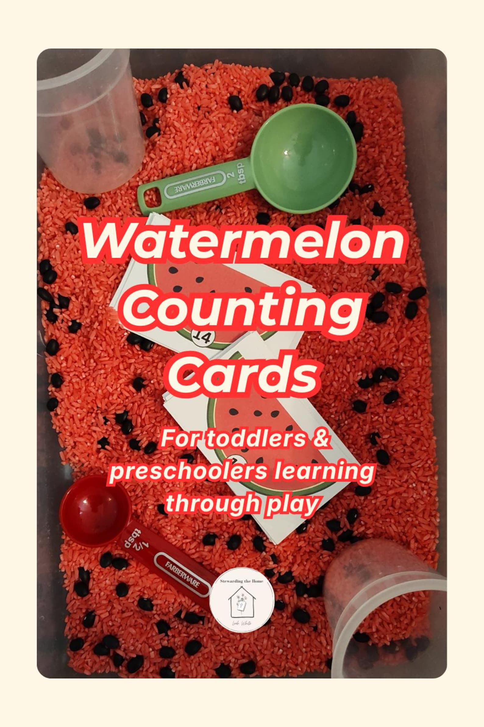Watermelon Counting Cards 1-16: Summer Math Sensory Bin (printable) - Etsy