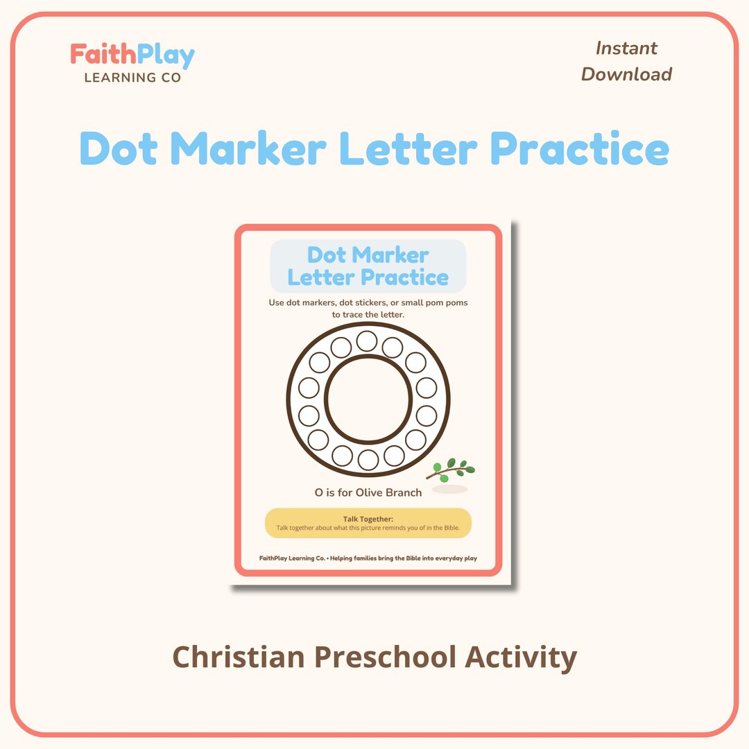 Christian Dot Marker Letter O Practice – Preschool Alphabet Printable ...