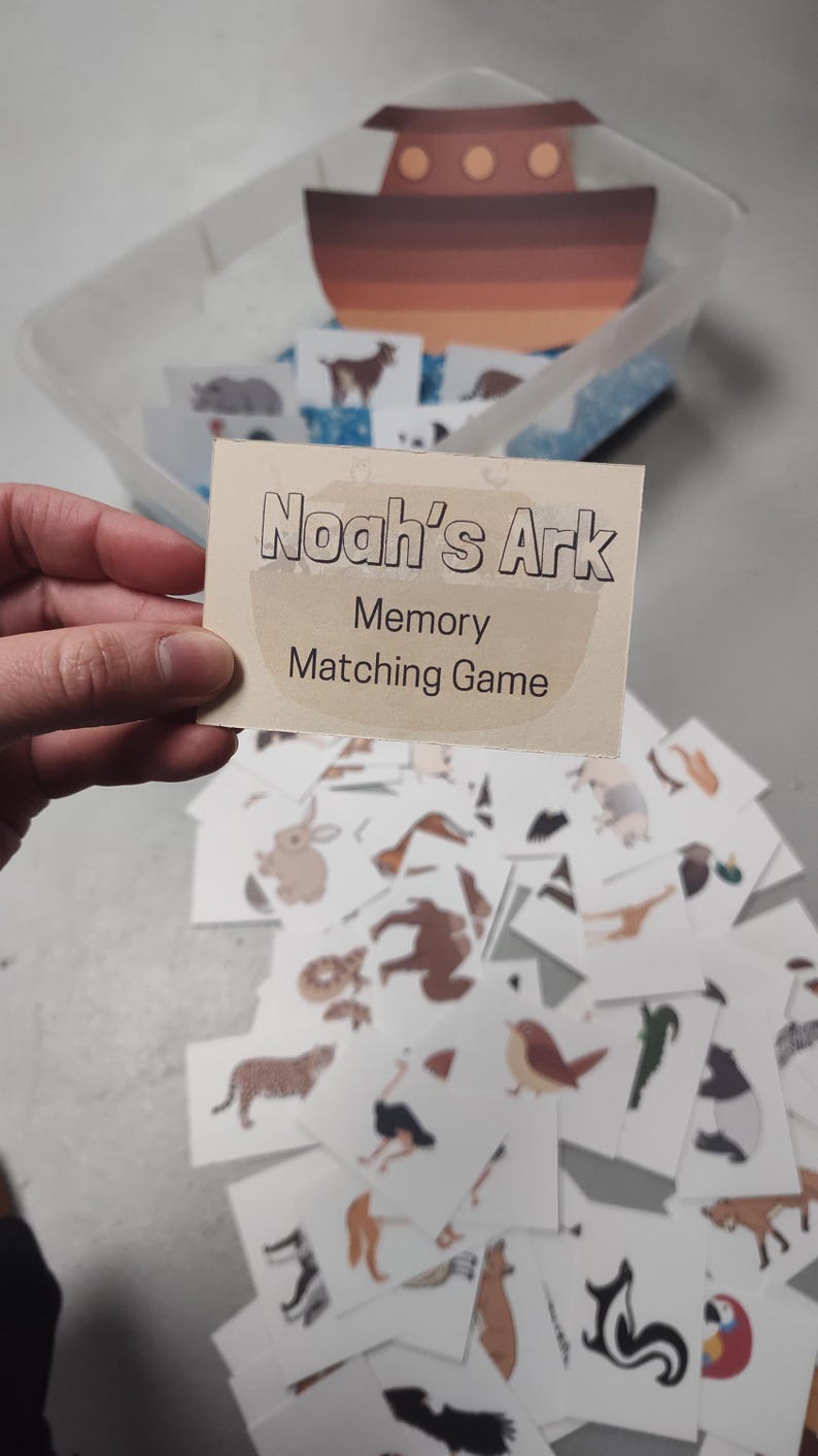 Noah's Ark Matching Game: Printable Bible Activity Pack (PDF) - Etsy ...