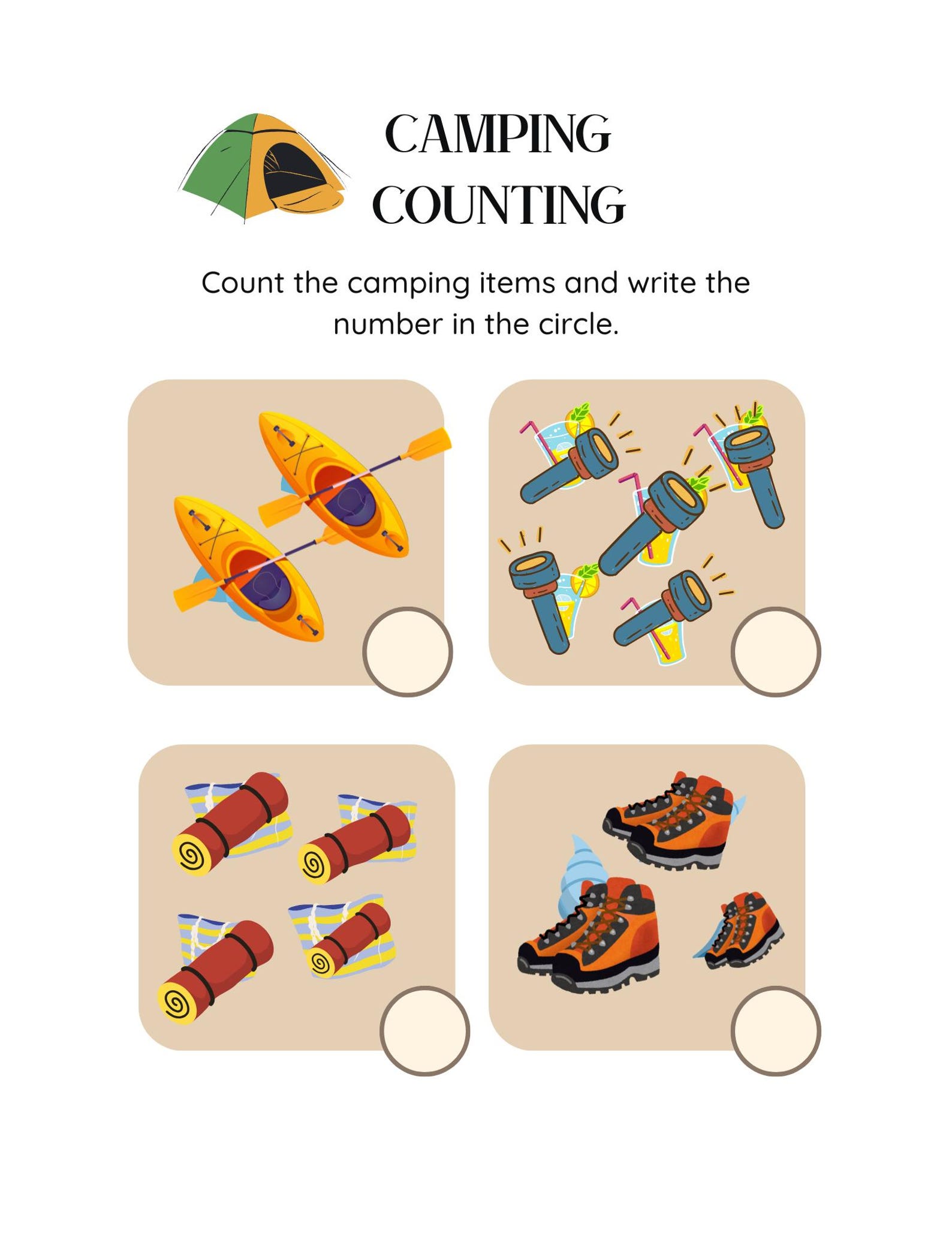 Camping Activity Book for Kids | 50+ Pages of Fun | Preschool ...