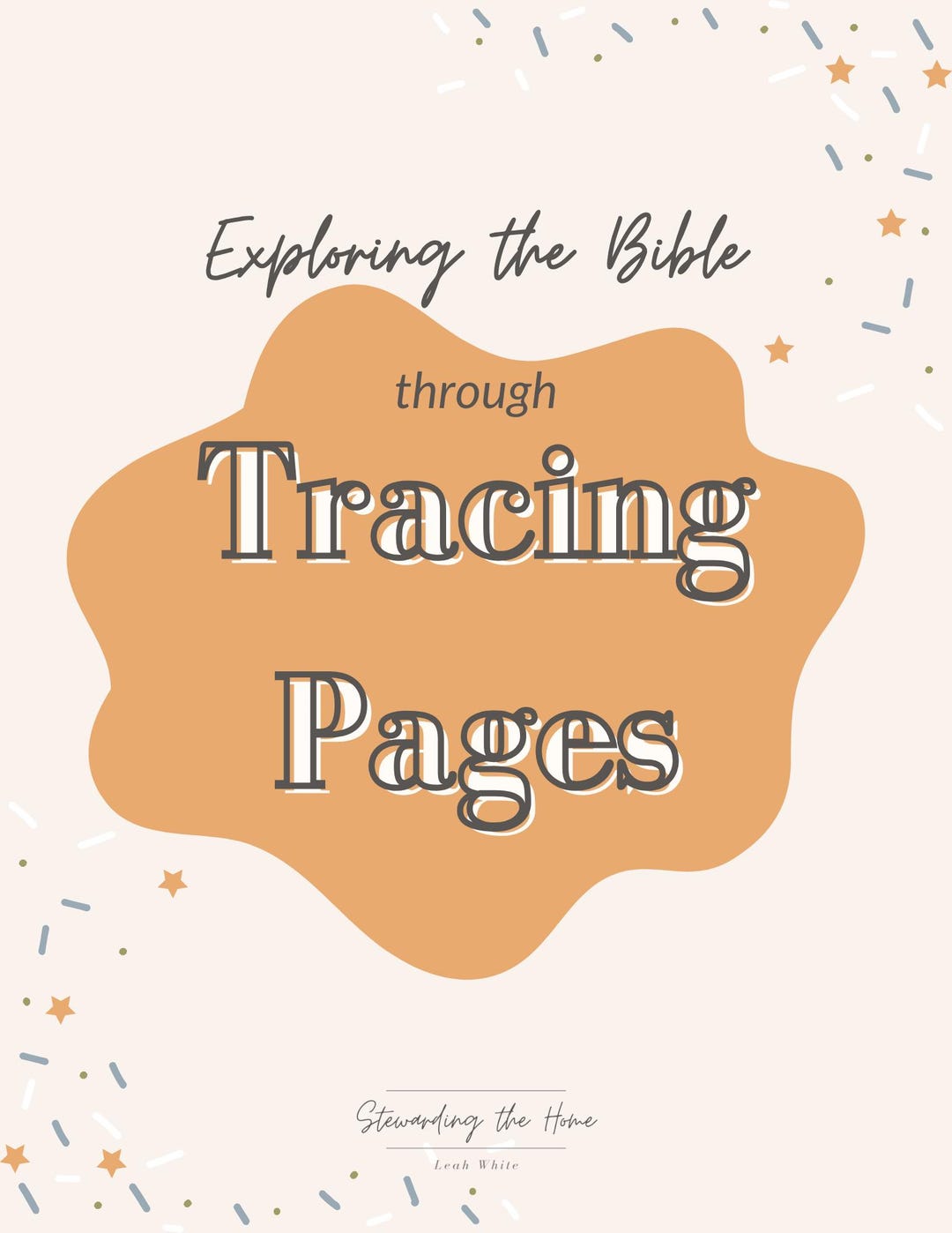 Bible Tracing Pages | Christian Letter Tracing | Preschool Handwriting ...