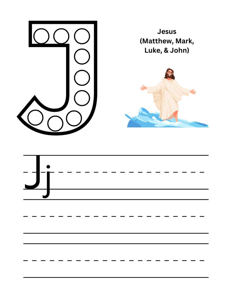 Bible ABC Dot Marker & Tracing Workbook | Christian Alphabet Practice ...