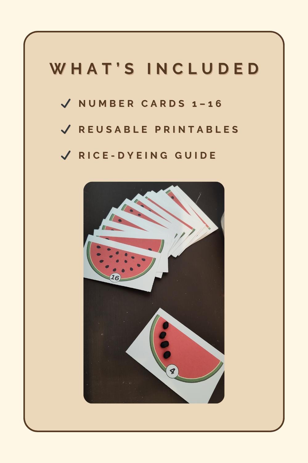 Watermelon Counting Cards 1-16: Summer Math Sensory Bin (printable) - Etsy