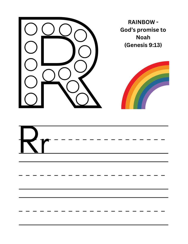 Bible ABC Dot Marker & Tracing Workbook | Christian Alphabet Practice ...