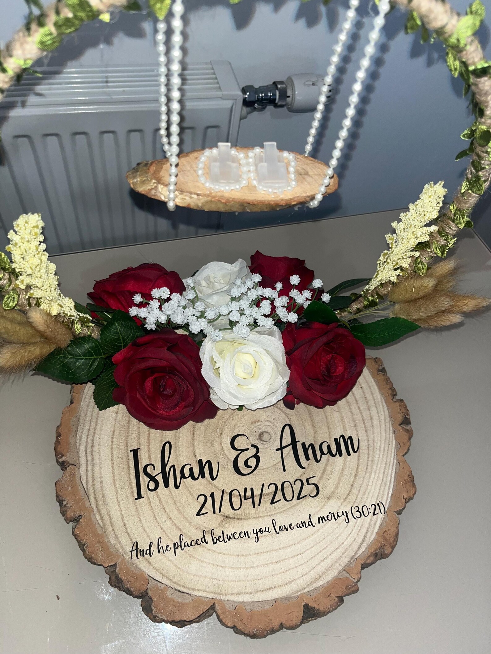 Wood Ring Holder – Custom Engraved Engagement Ring Stand, Traditional ...