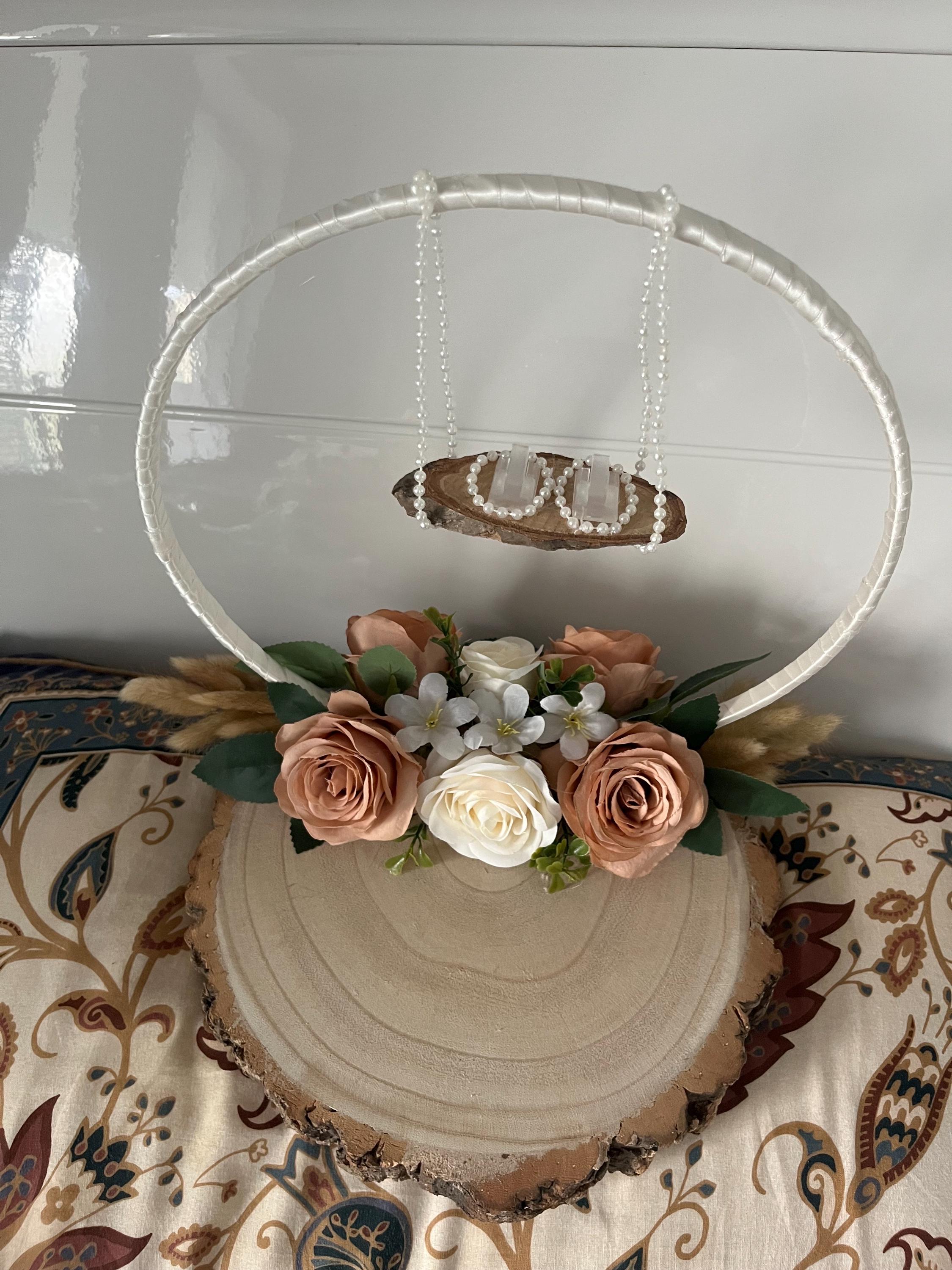 Wood Ring Holder – Custom Engraved Engagement Ring Stand, Traditional ...