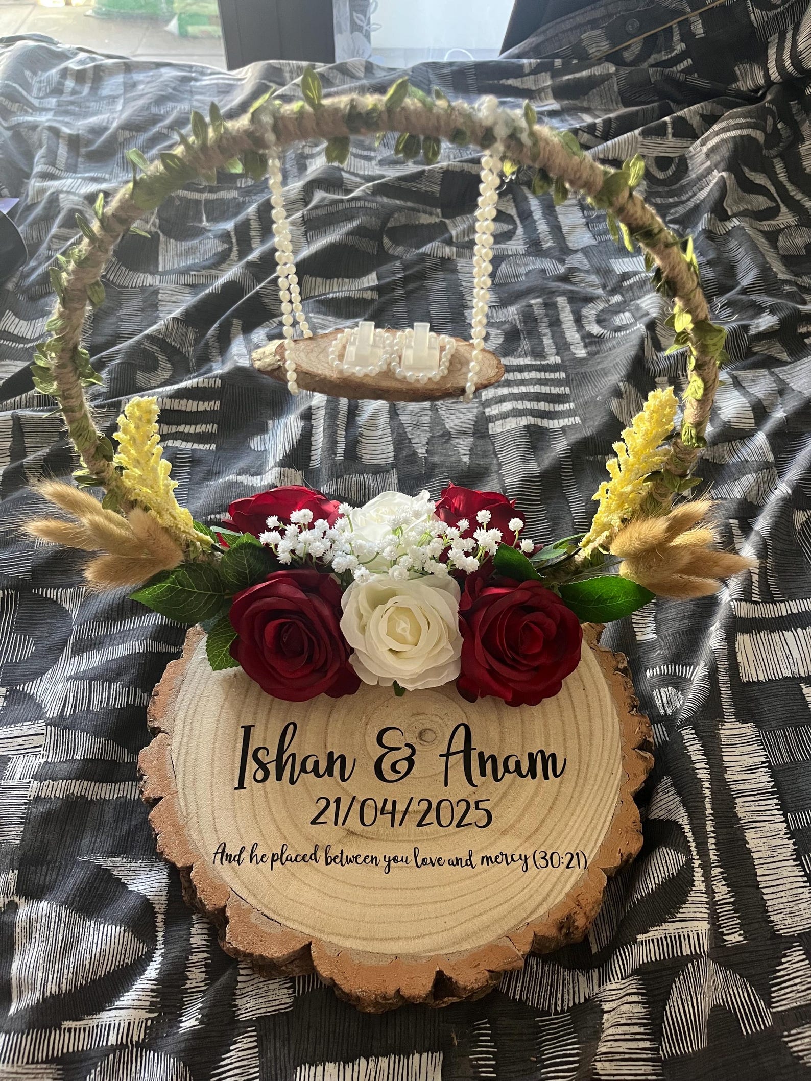 Wood Ring Holder – Custom Engraved Engagement Ring Stand, Traditional ...