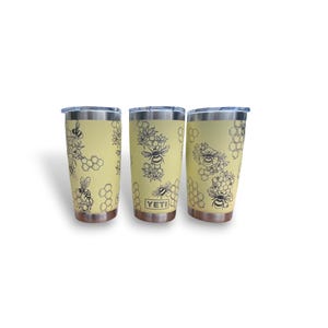 Honey Bee Tumbler Engraved Mug Gift for Her 20oz Rambler Spring Bee Mug ...