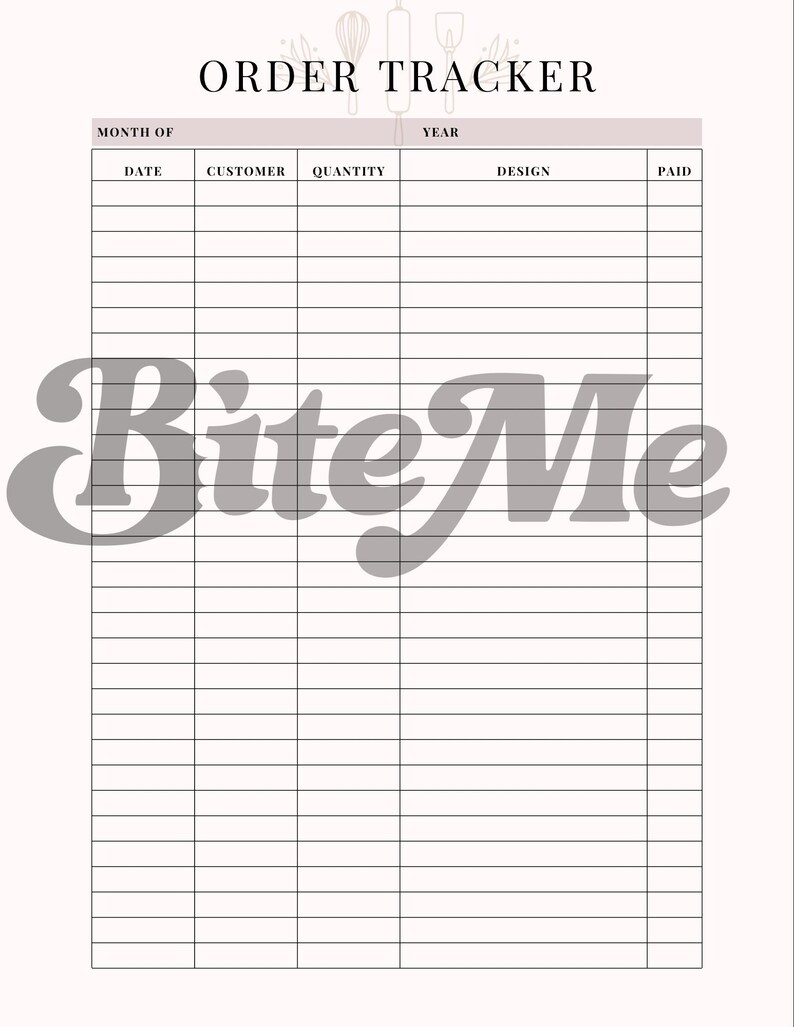 Printable Small Business Order Tracker | Digital Download PDF - Etsy