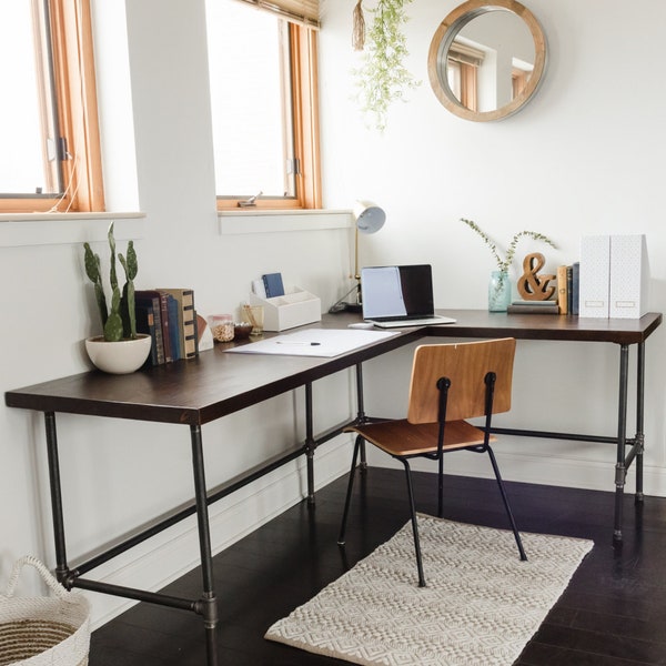 Steel Pipe Desk - Etsy