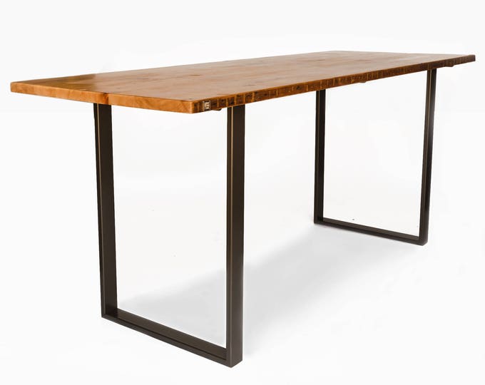 High Top Office Table or Dining Table, Standing Desk Made of Reclaimed ...