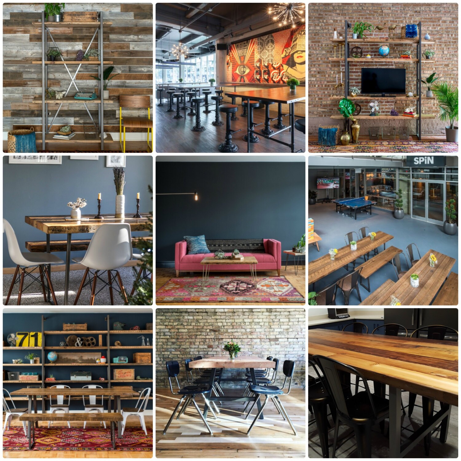 Reclaimed Wood Bar Stools Farmhouse Bar Stools Rustic Urban | Etsy