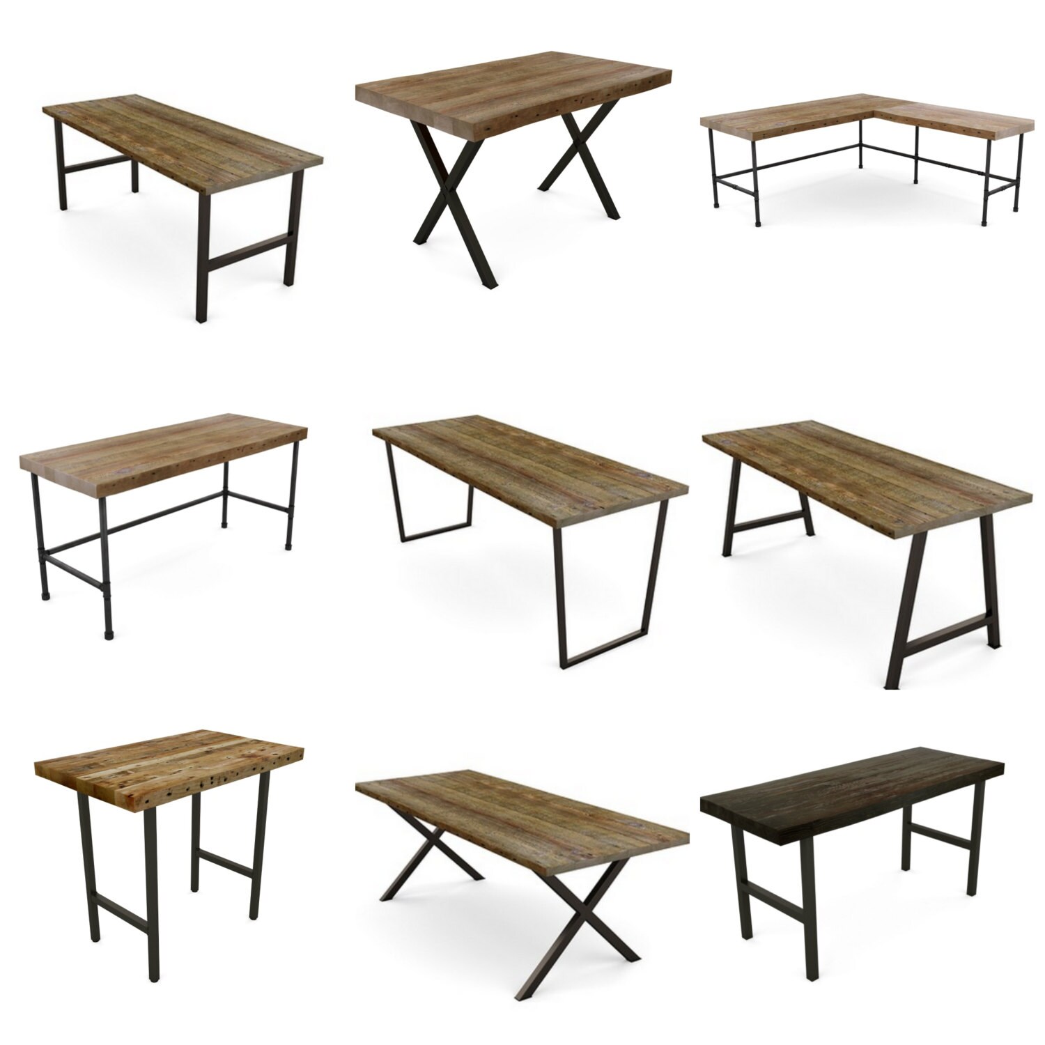 Reclaimed Wood Table Rustic Modern Dining Table Wood Dining | Etsy