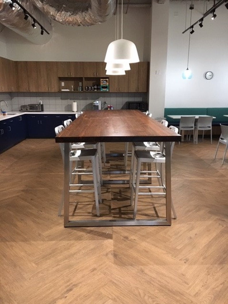 Solid Wood Dining Table High Top or Standard With Reclaimed | Etsy