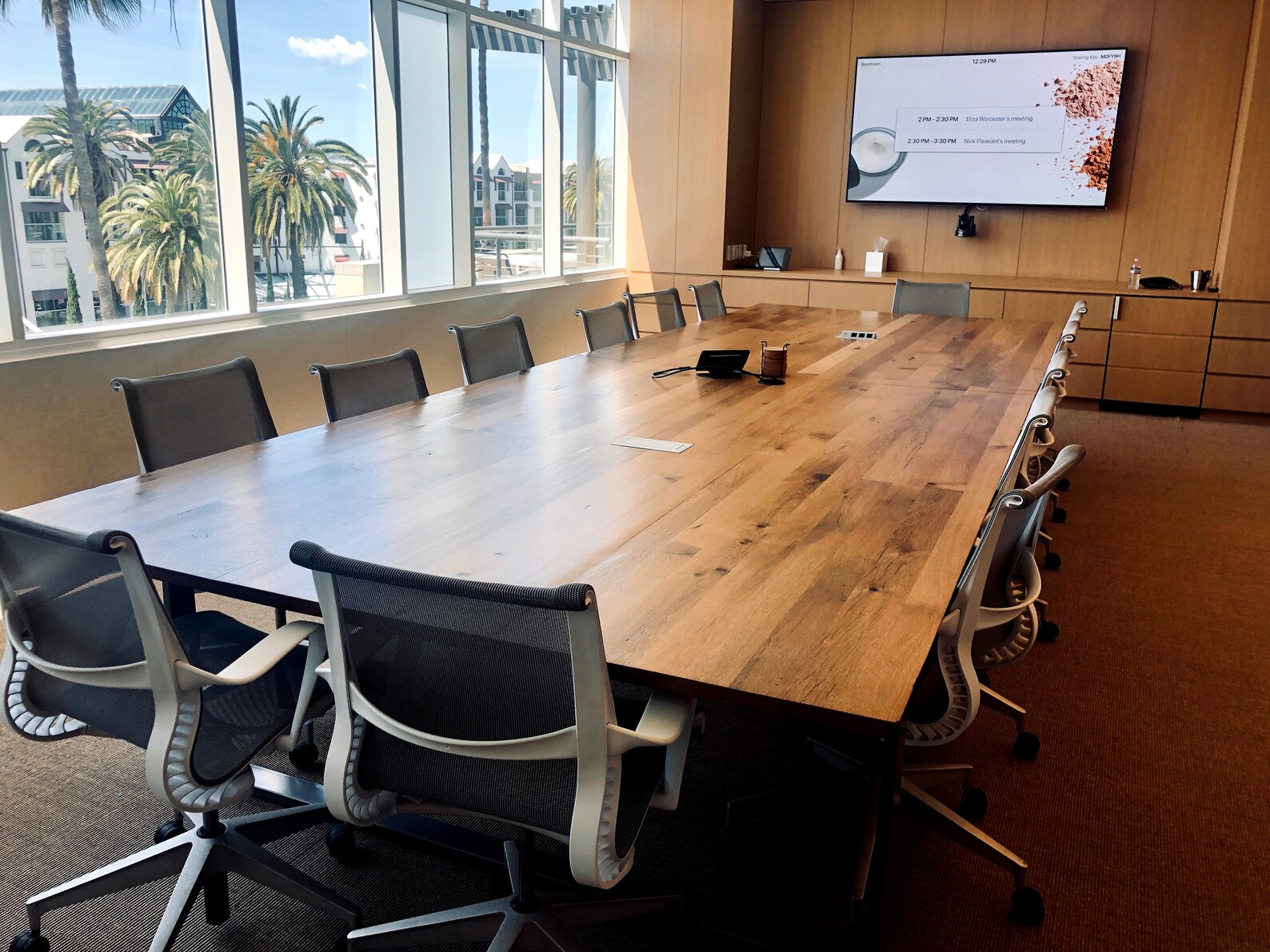 Reclaimed White Oak Conference Table With Knife Cut Edge U - Etsy