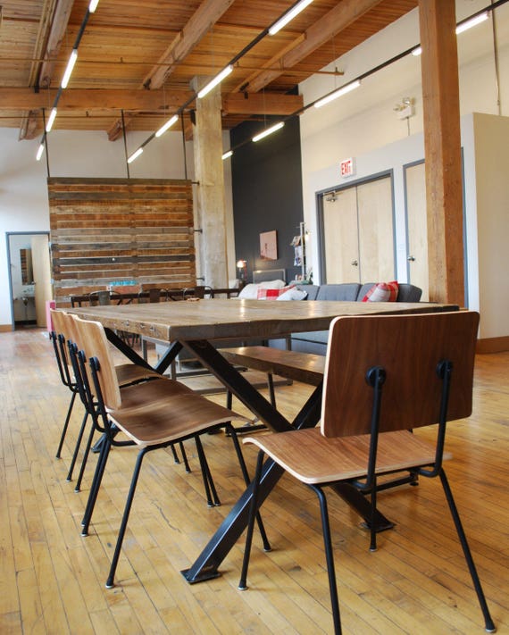 steel H legs in your choice of size and wood finish. Modern Reclaimed ...