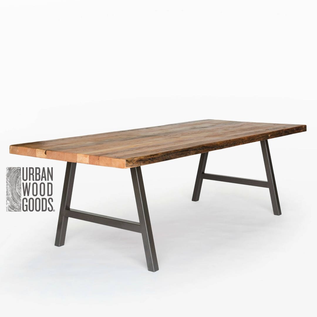 Reclaimed Wood Table, Rustic Modern Dining Table, Wood Dining Table ...