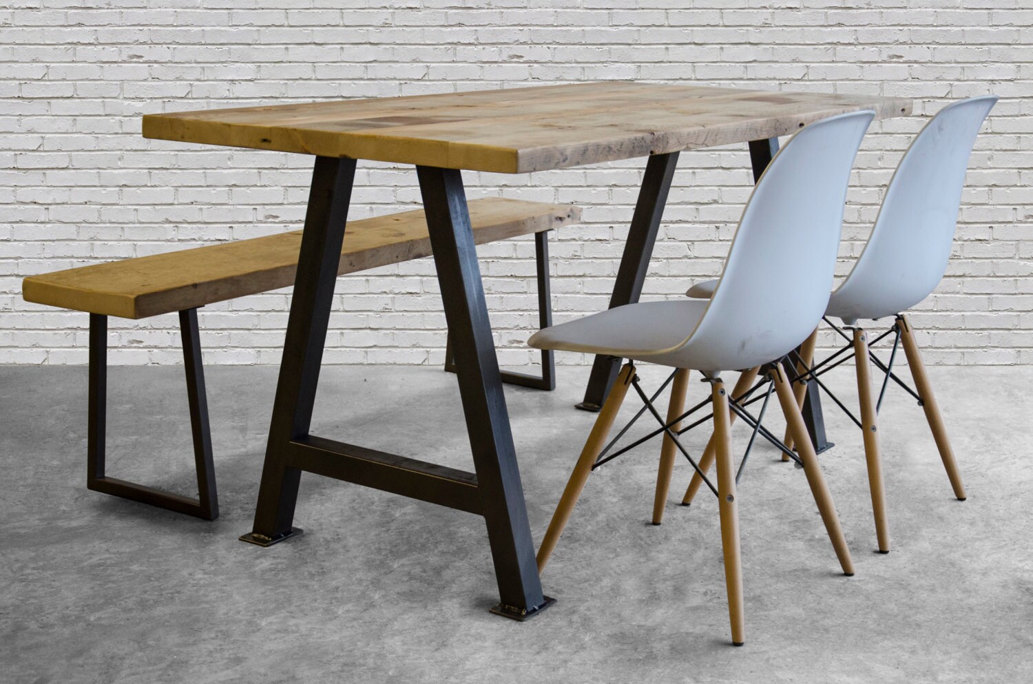 Modern Solid Reclaimed Wood Dining Table Custom Made With - Etsy