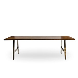 Walnut Wood Conference Table With Reclaimed Wood Top and - Etsy