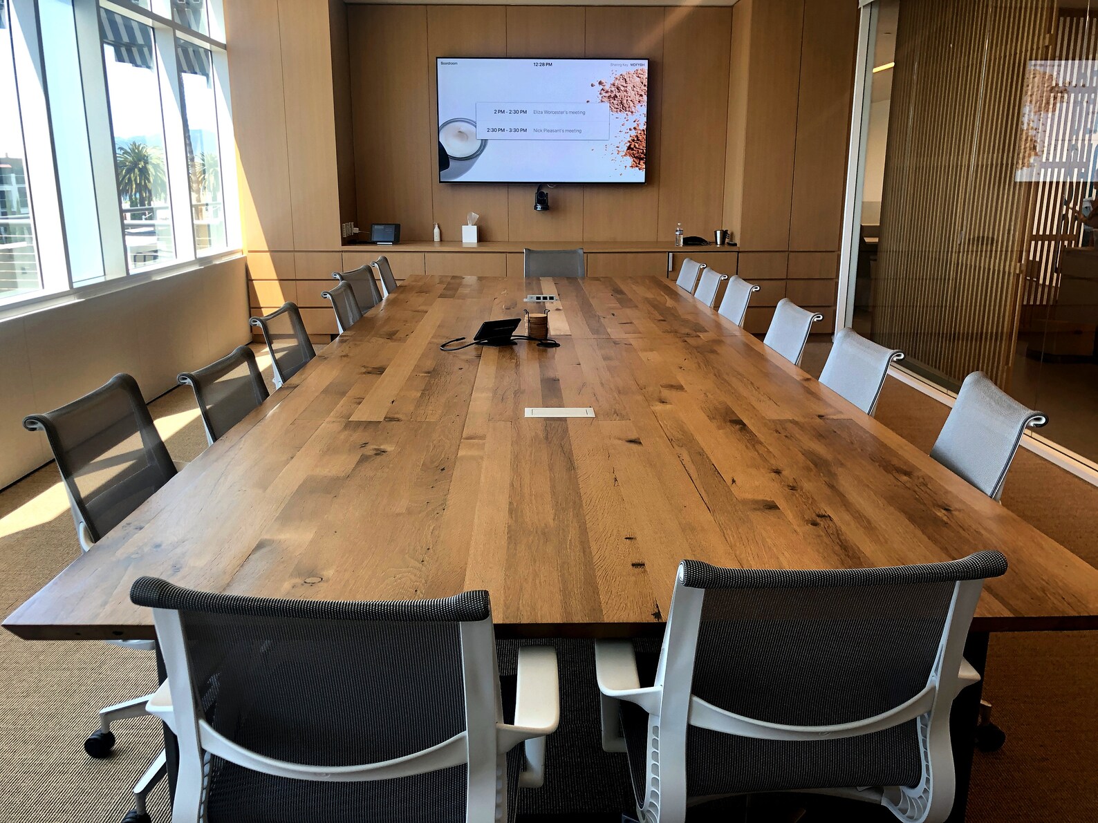 Reclaimed White Oak Conference Table With Knife Cut Edge U - Etsy