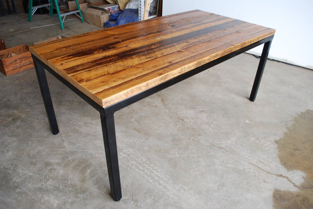 Rustic Wood Dining Table for Restaurant Modern Farmhouse Dining Table ...